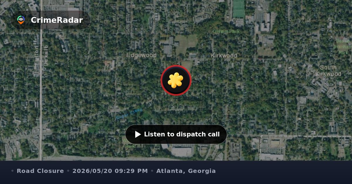 Tree blocking road on McPherson Avenue, Atlanta GA | CrimeRadar