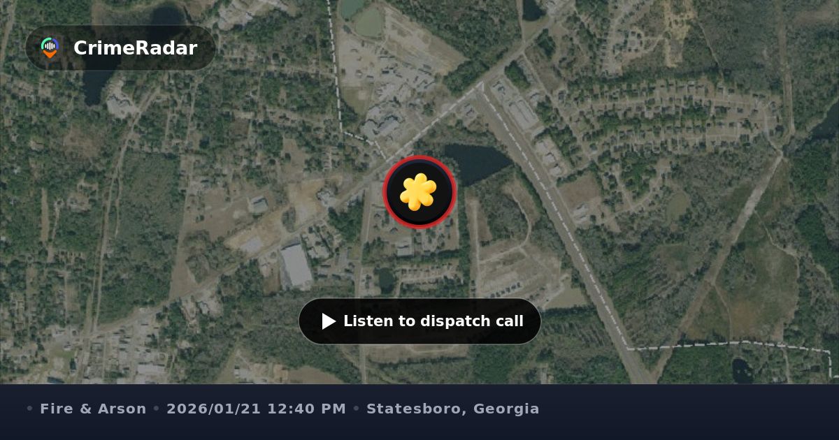 Possible fire alarm activation near Acorn Lane, Statesboro GA | CrimeRadar