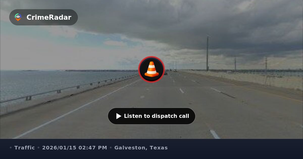 Traffic slows near Galveston Causeway after vehicle hits wall ...