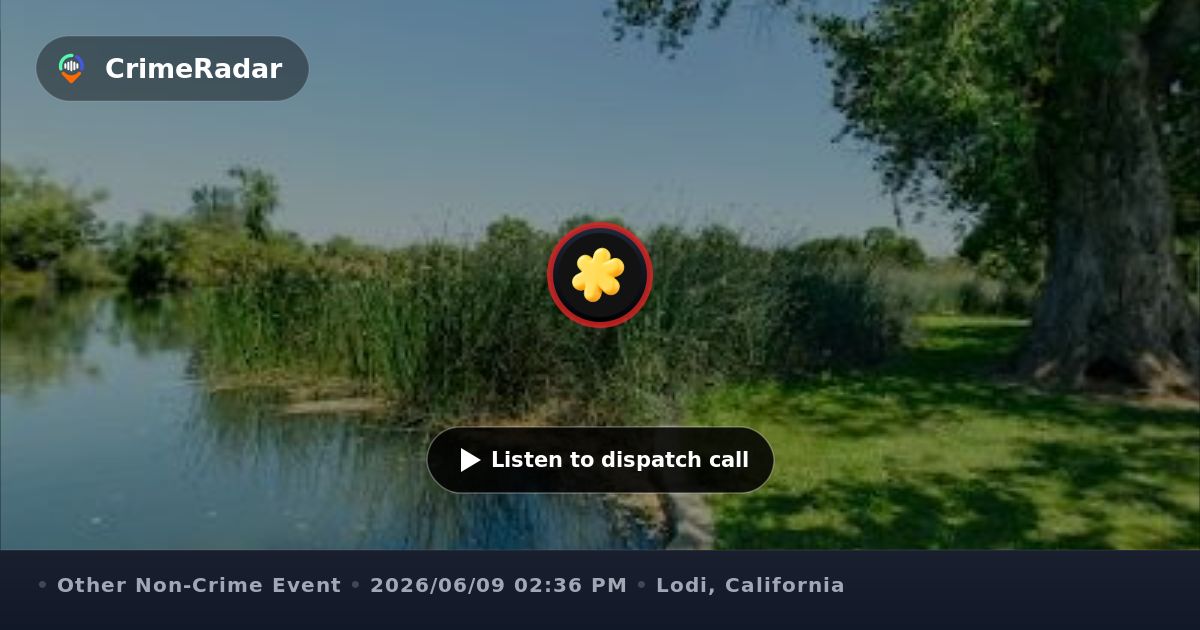 Animal control requested for bird stuck in tree, Lodi CA | CrimeRadar