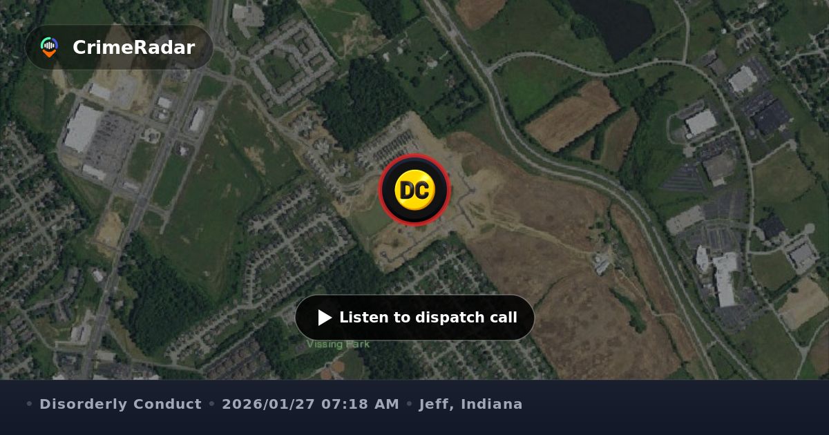 Possible verbal disturbance near Crown Point Dr, Jeffersonville IN ...