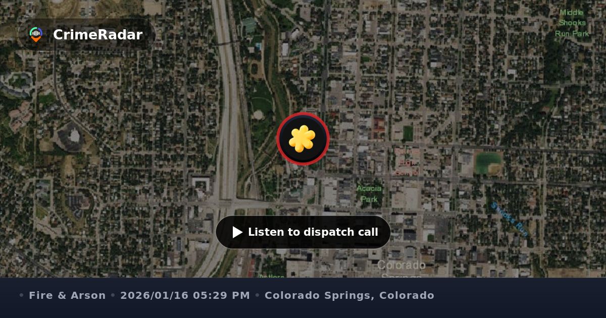 Grass fire reported near South Nevada Ave, Colorado Springs CO | CrimeRadar
