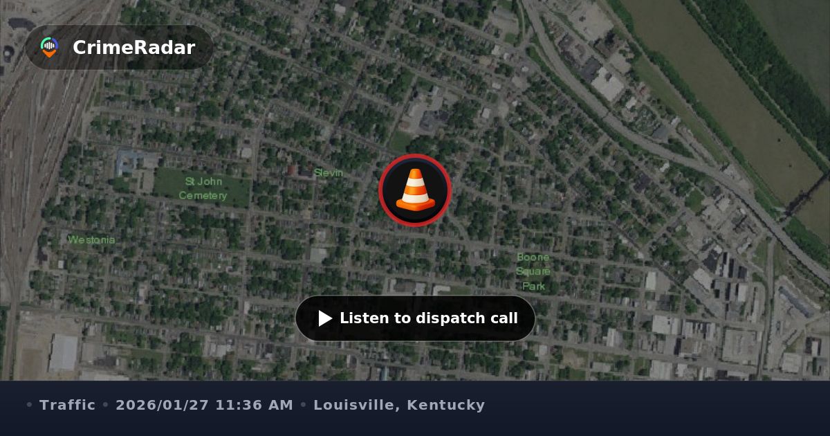 Traffic blocked by snow pile near Main St, Louisville KY | CrimeRadar