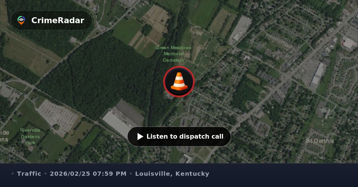 Traffic stop at Cane Run Road and Teakwood Circle, Louisville KY ...
