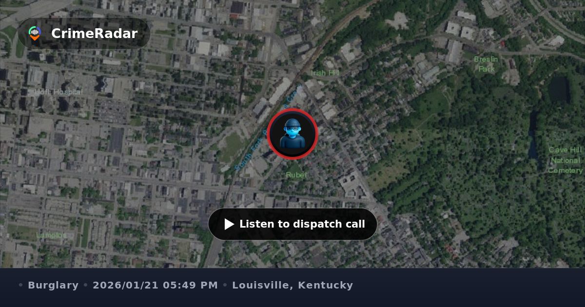 Apparent break-in alarm near East Broadway, Louisville KY | CrimeRadar