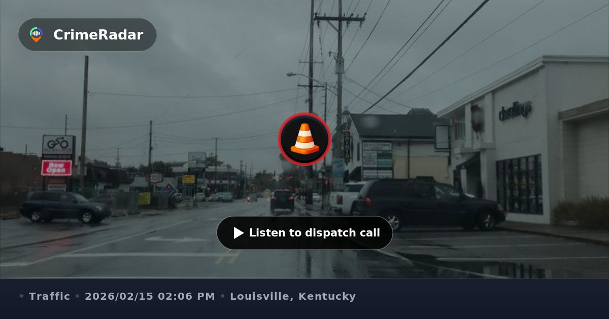 Vehicle hits pole, traffic light possibly sparking, Louisville KY ...