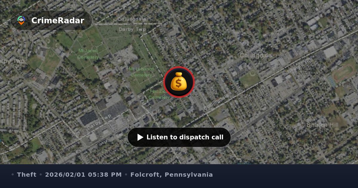 Theft reported near Chester Pike, Folcroft PA | CrimeRadar