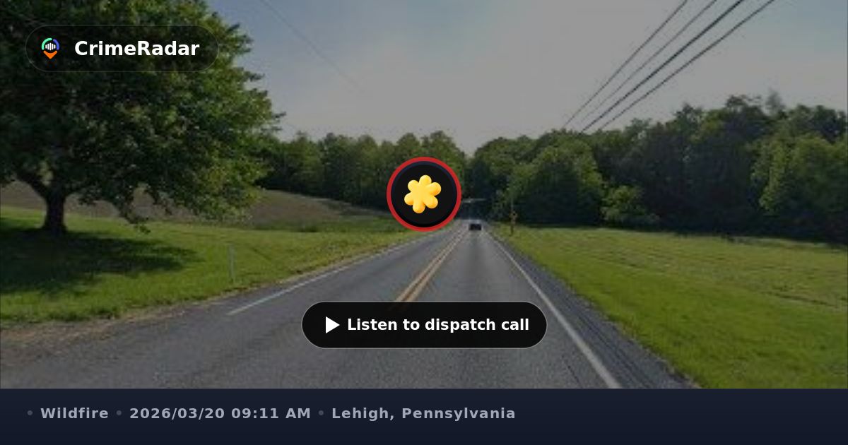 Brush fire near Five Point and Holbens Valley roads, Lehigh County PA ...