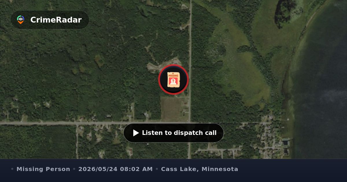 Missing vulnerable adult reported in Cass Lake, Cass Lake MN | CrimeRadar