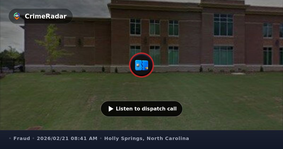 Possible scam call reported at police lobby, Holly Springs NC | CrimeRadar