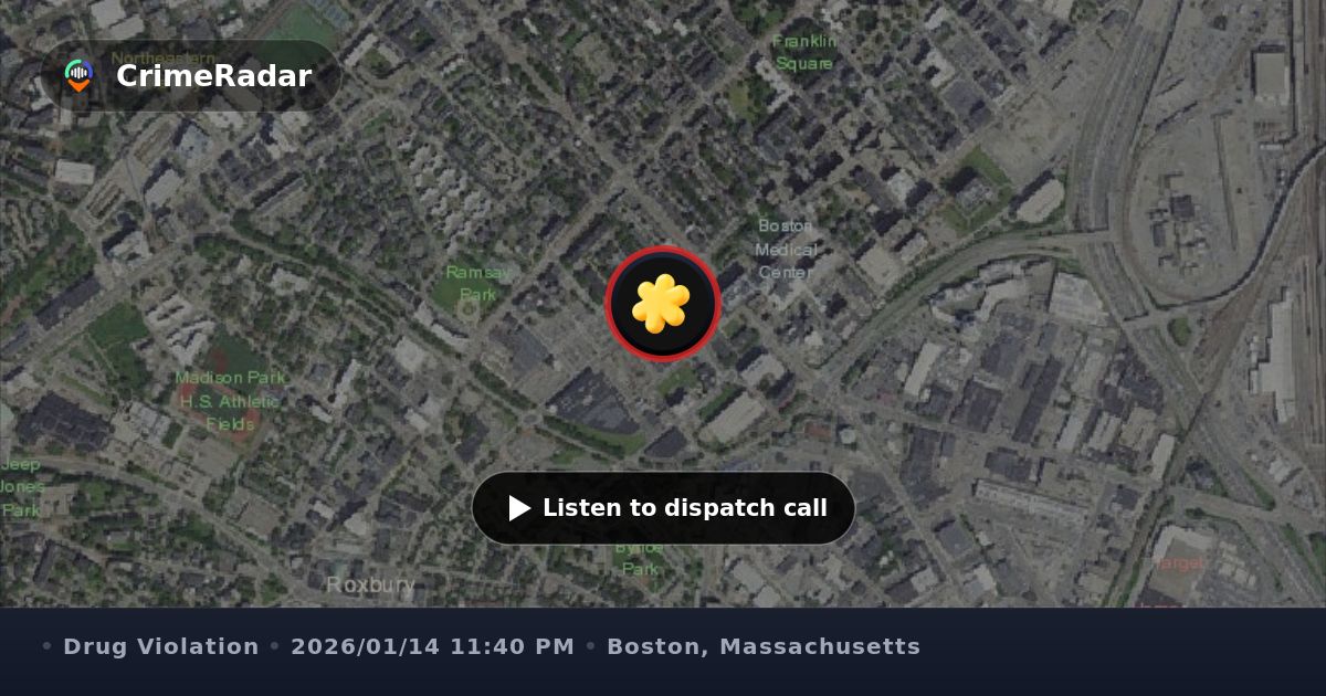 Possible drug investigation near Vine St, Boston MA | CrimeRadar