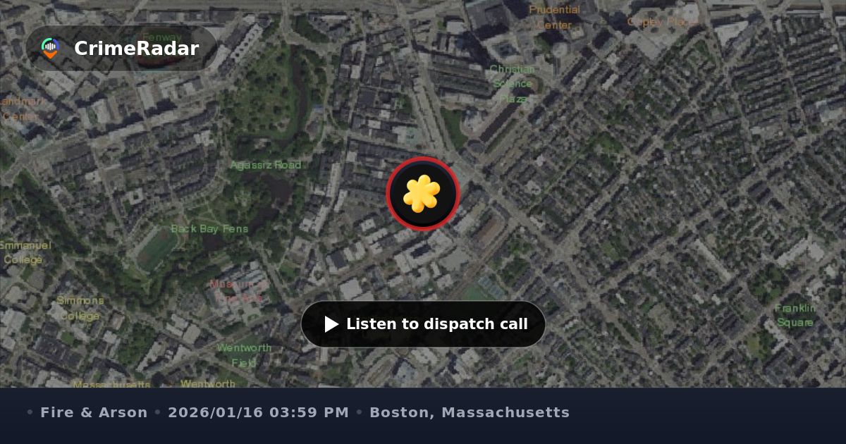 Fire crews respond to smoke near Tremont St, Boston MA | CrimeRadar