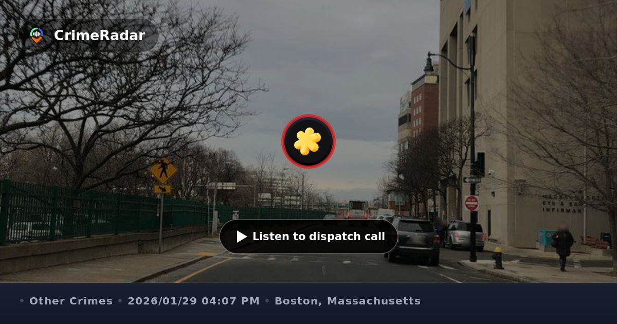 Emergency units investigate at Charles St, Boston MA | CrimeRadar