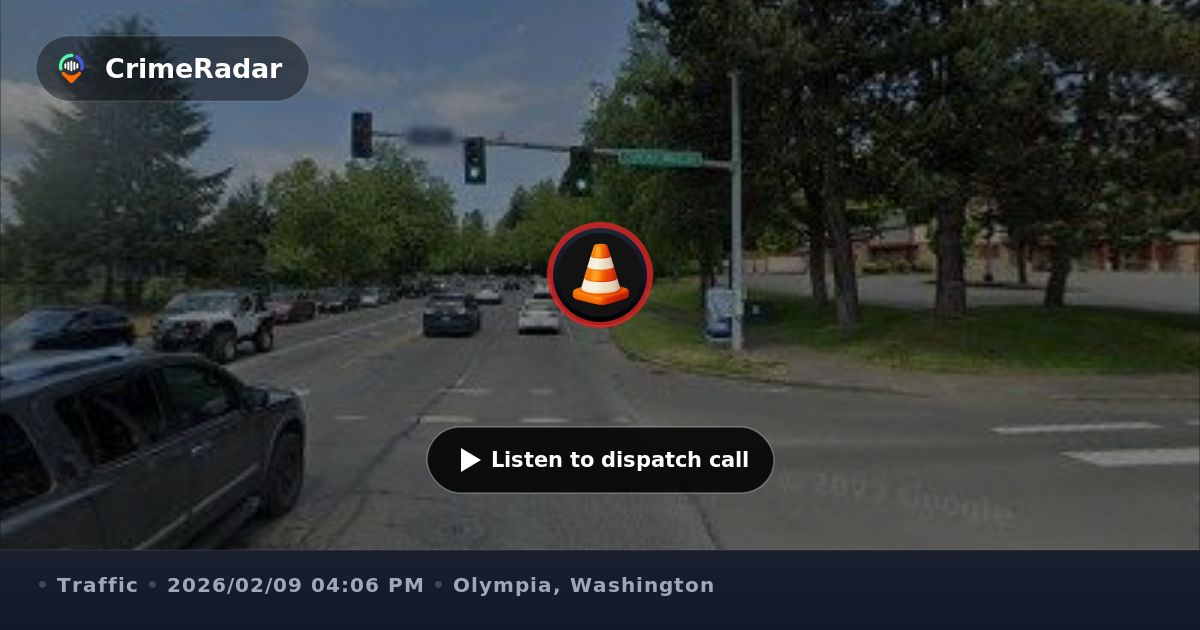 Traffic collision reported near Capital Mall Drive, Olympia WA | CrimeRadar