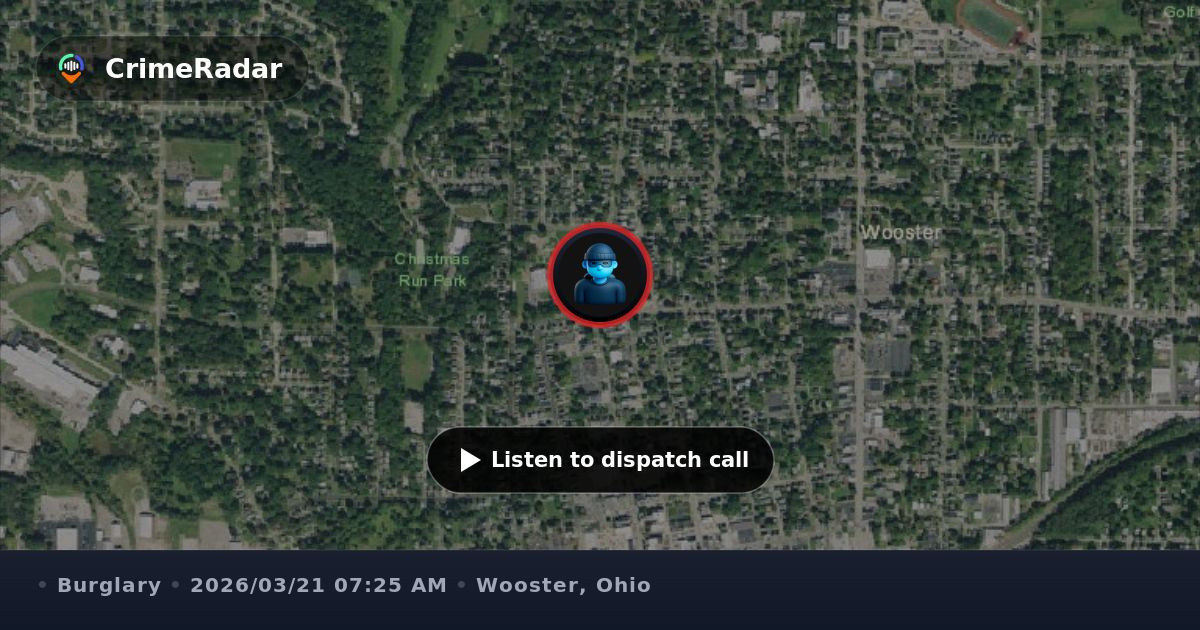 Burglary reported at back door of Wooster home, Wooster OH | CrimeRadar