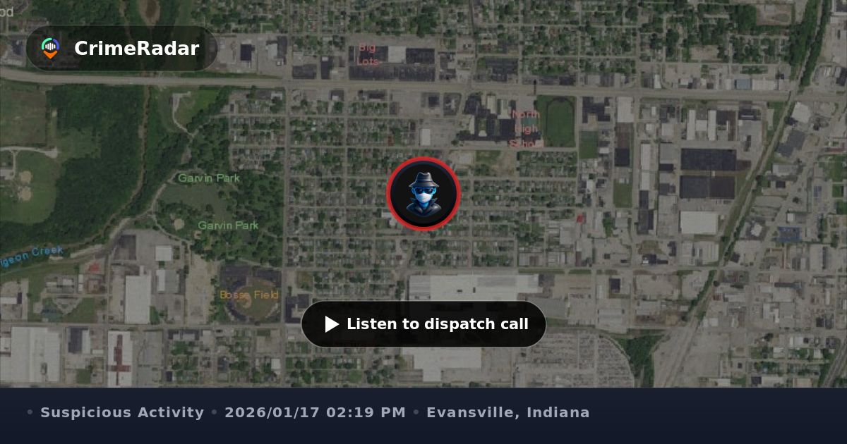 Officers check vehicle with open door near Dollar General, Evansville ...