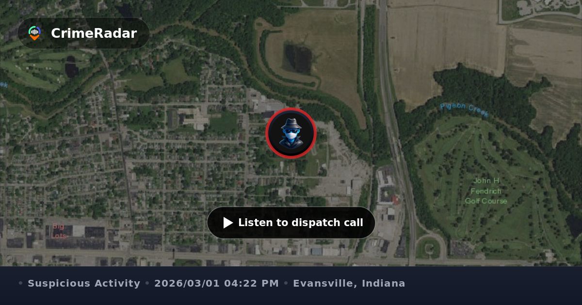 Officers check report of man with bicycle near lanes, Evansville IN ...