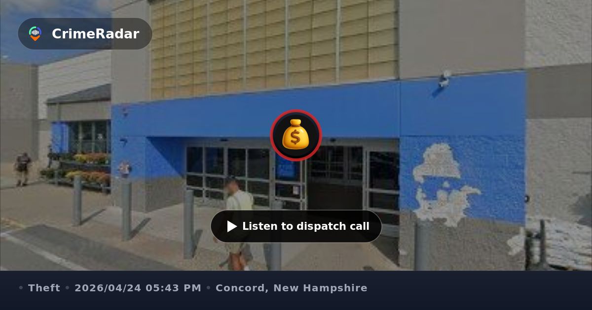 Man trespassed from Walmart after attempted theft, Concord NH | CrimeRadar