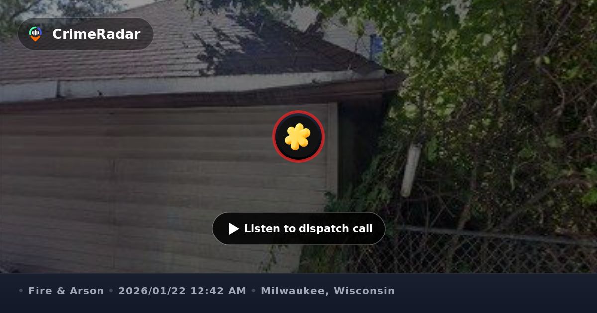 Fire crews respond to garage blaze near Wright St, Milwaukee WI ...