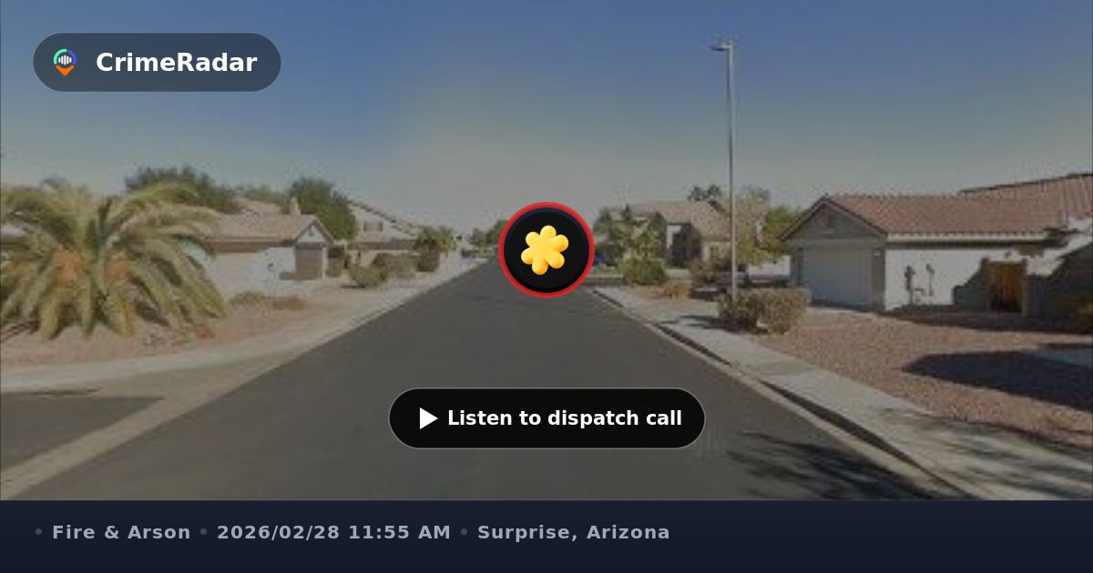 Backyard fire at two-story home in Surprise, Surprise AZ | CrimeRadar