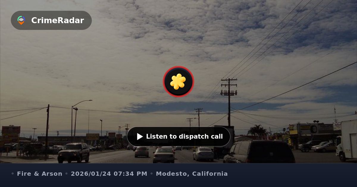 Vehicle fire extinguished near Crows Landing Rd, Modesto CA | CrimeRadar