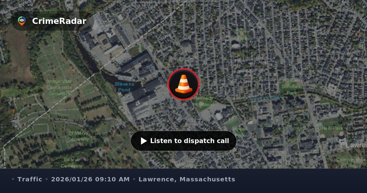 Two-car crash near Brookfield and Holly Streets, Lawrence MA | CrimeRadar