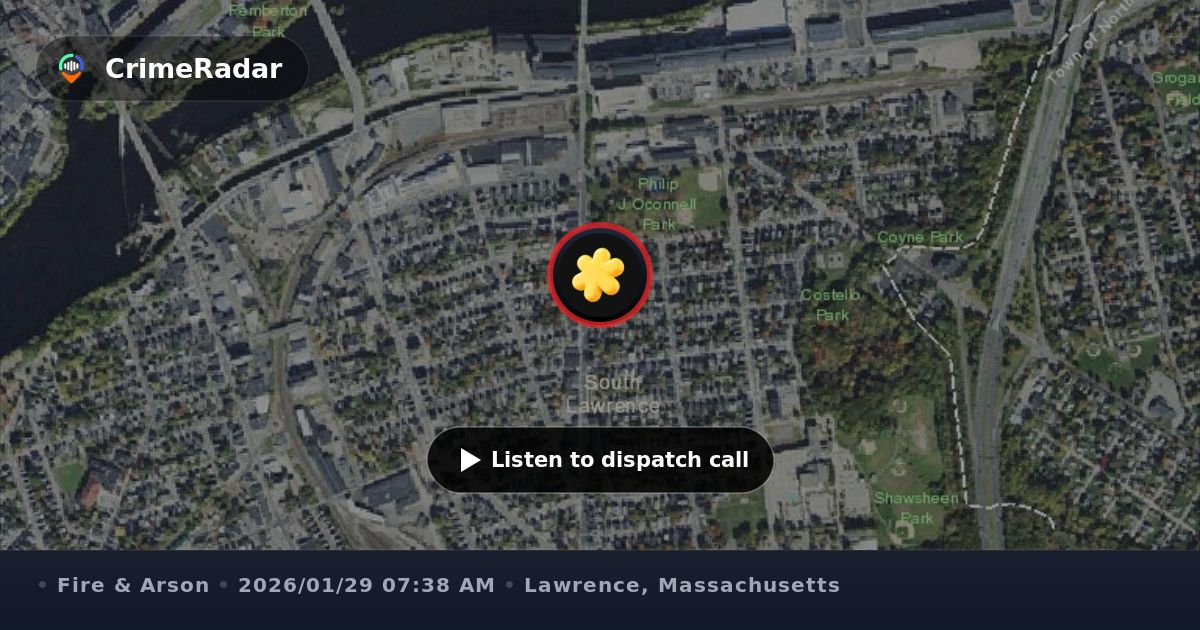 Fire alarm malfunction reported near South Union St, Lawrence MA ...
