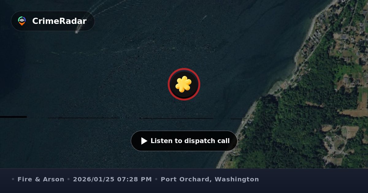 Possible house fire near Beach Drive, Port Orchard WA | CrimeRadar