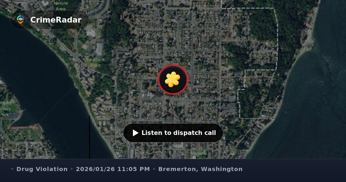 Possible drug concern near Perry Ave, Bremerton WA | CrimeRadar