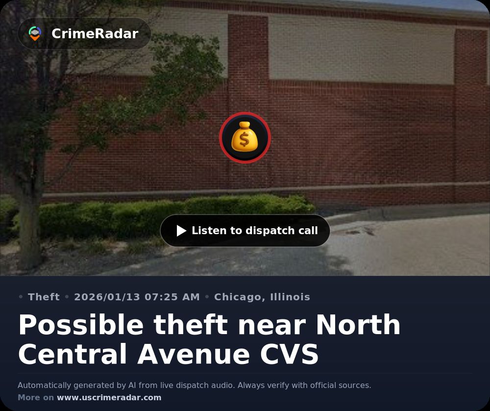 Possible theft near North Central Avenue CVS, Chicago IL | CrimeRadar