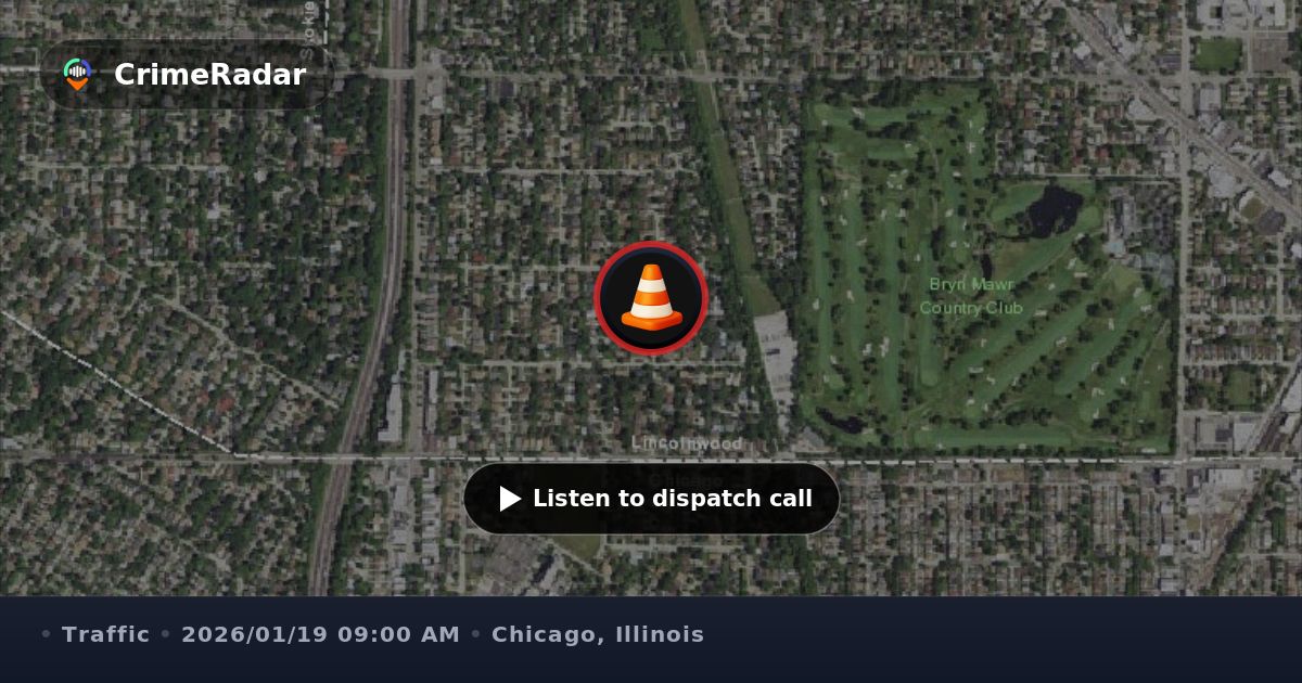 Light pole down causes traffic obstruction, Chicago IL | CrimeRadar