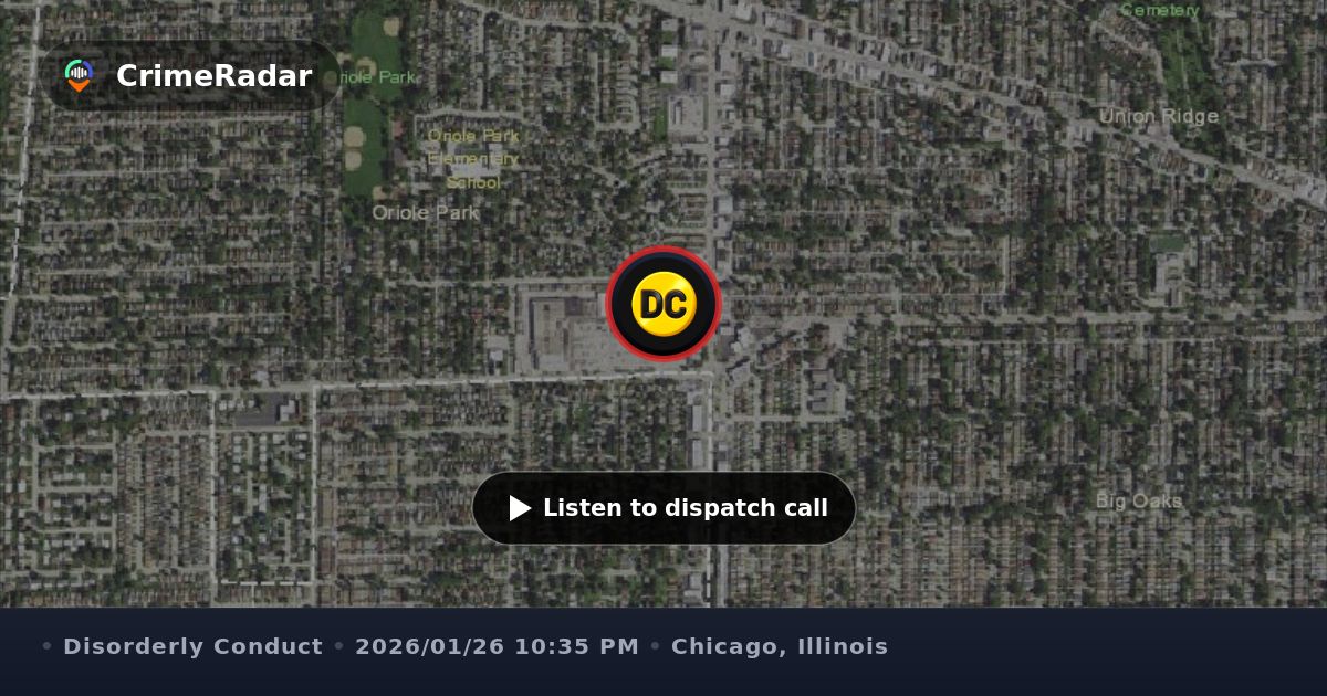 Possible disturbance near North Harlem Avenue, Chicago IL | CrimeRadar