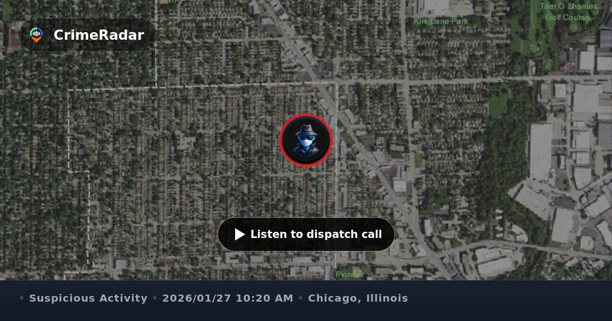 Suspicious vehicle found near Touhy and Harlem, Chicago IL | CrimeRadar