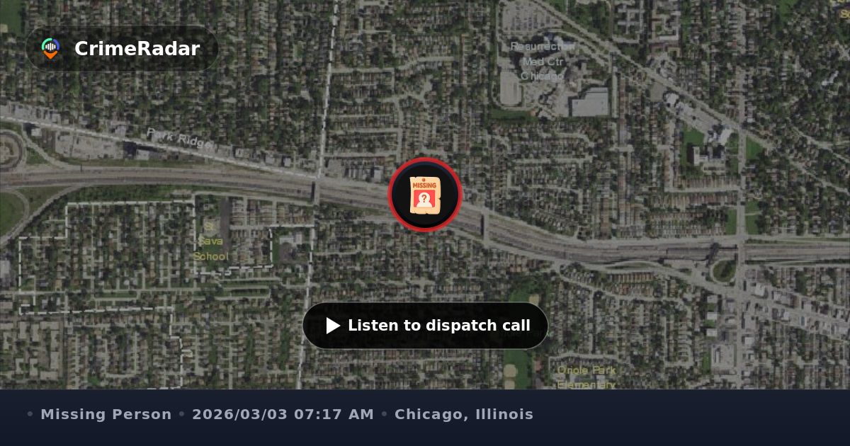 Traffic accident linked to missing person report, Chicago IL | CrimeRadar