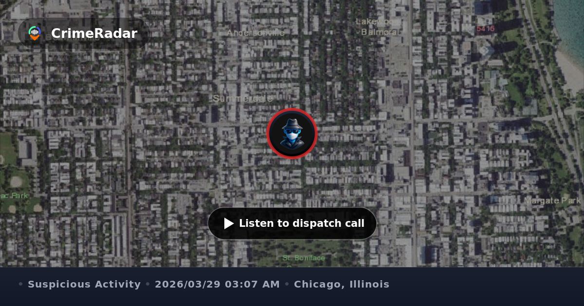 Suspicious person reported at North Beacon apartment, Chicago IL ...