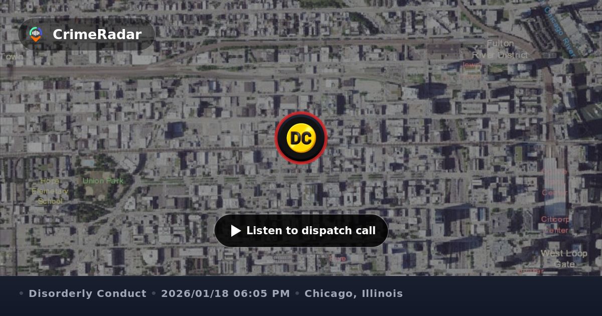 Disturbance at restaurant near Randolph St, Chicago IL | CrimeRadar