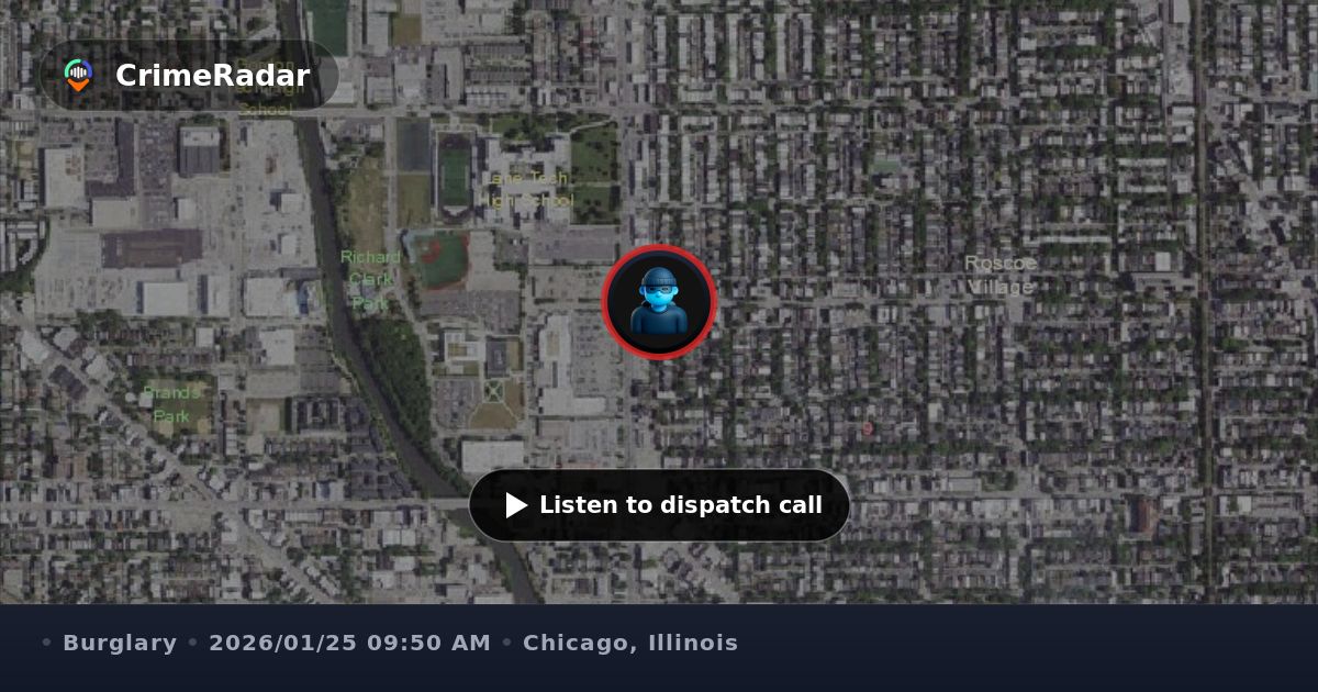 Glass break triggers alarm near West Fletcher St, Chicago IL | CrimeRadar