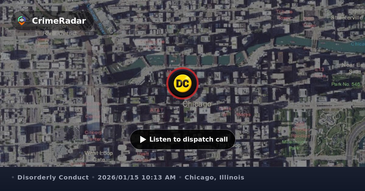 Disturbance at restaurant near East Jackson Blvd, Chicago IL | CrimeRadar