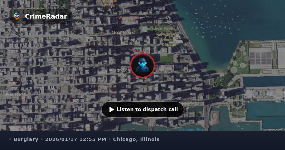 Possible trespass incident near Michigan Ave, Chicago IL | CrimeRadar