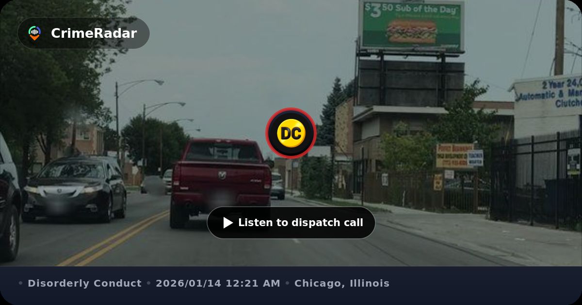 Officers respond to loud music complaint near Columbus Ave, Chicago IL ...