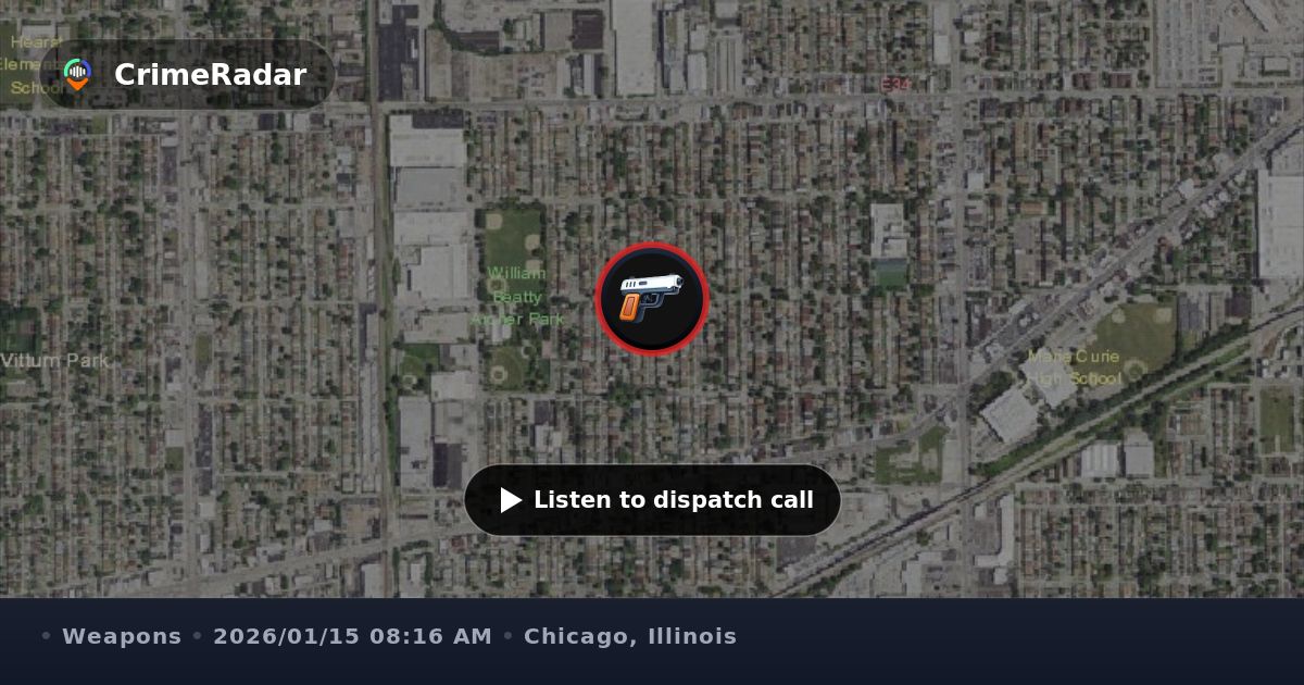 Gun discovered under trash can on Archer Ave, Chicago IL | CrimeRadar
