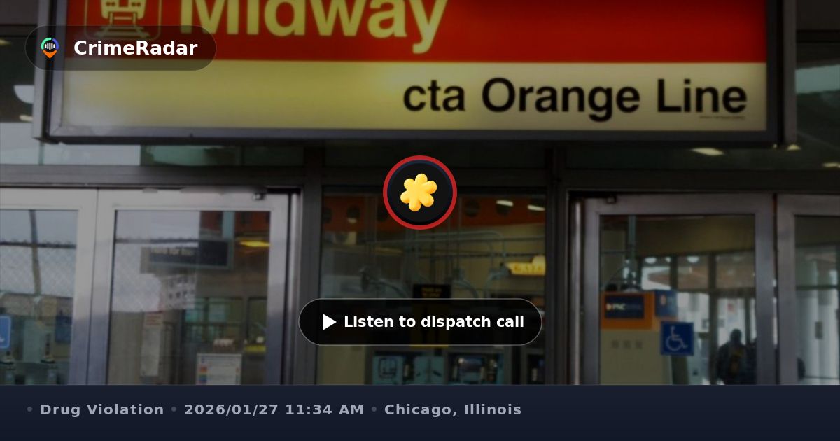 Possible drug use on train near Midway Station, Chicago IL | CrimeRadar