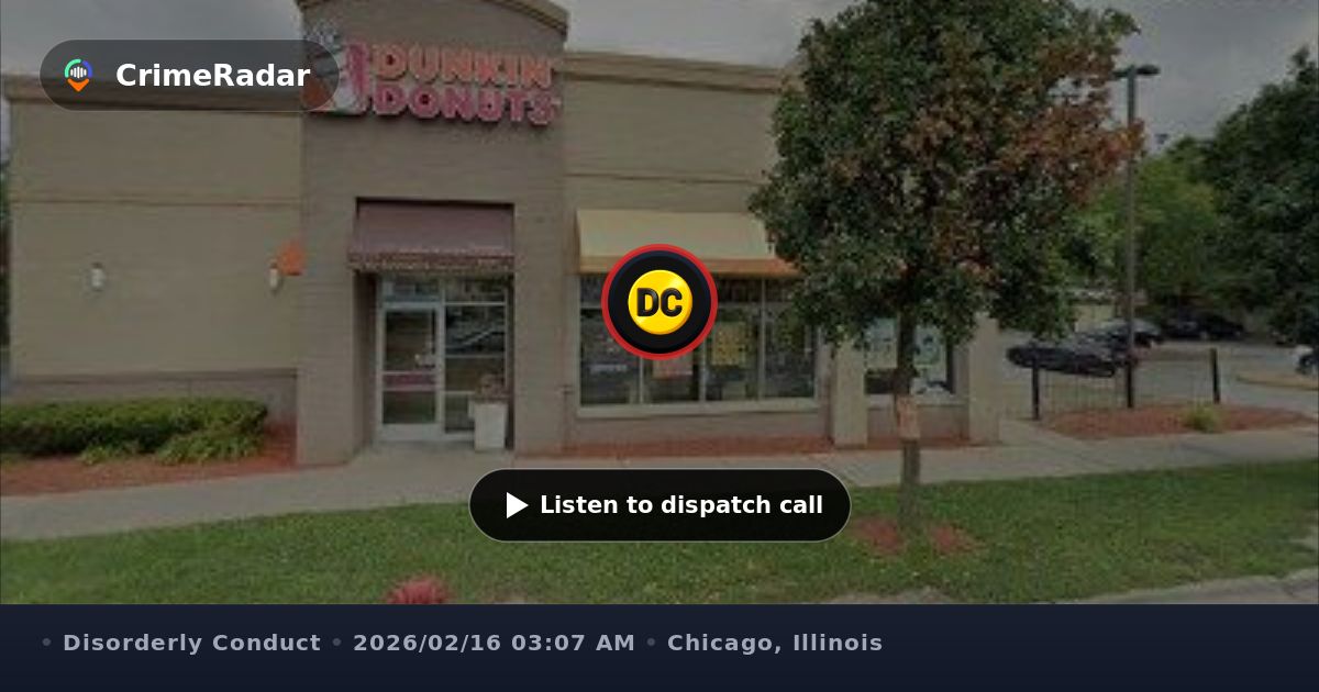 Homeless man loitering at Dunkin’ Donuts, Chicago IL | CrimeRadar