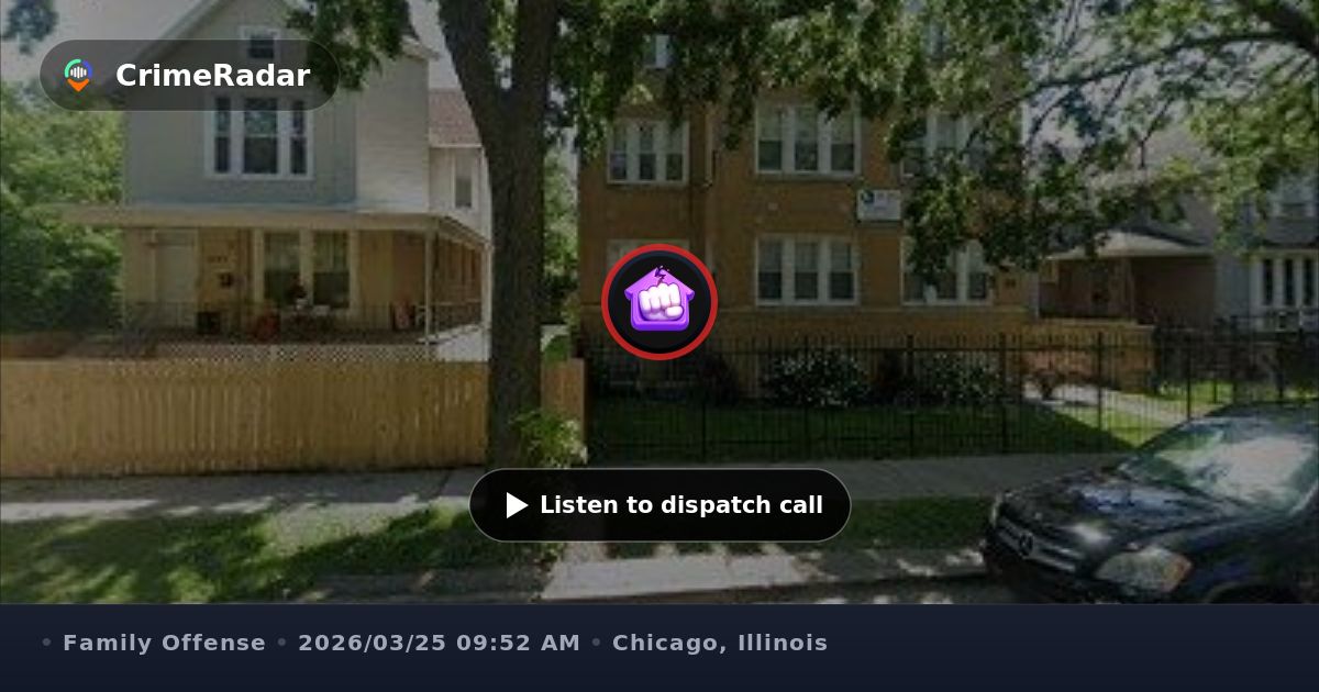 Domestic dispute with driver trying to hit man, Chicago IL | CrimeRadar