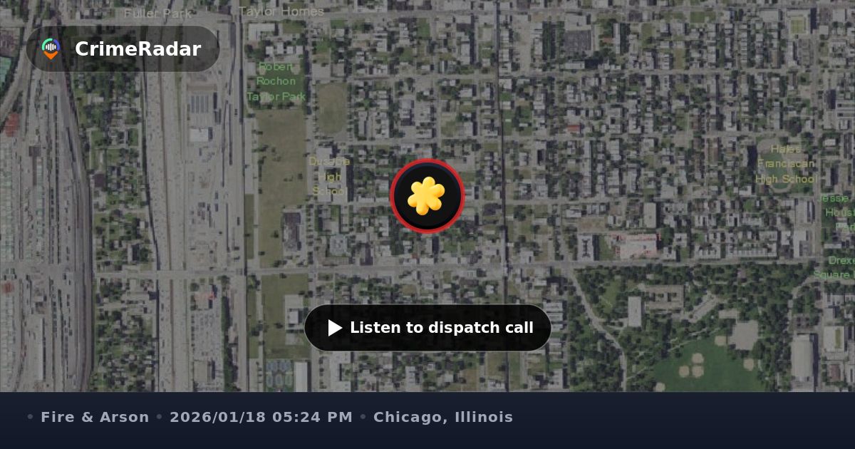 Possible garage or dumpster fire near Prairie Ave, Chicago IL | CrimeRadar