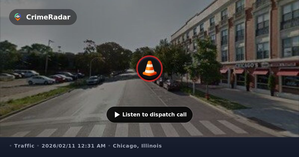 Traffic lights blinking red at King and Oakwood, Chicago IL | CrimeRadar