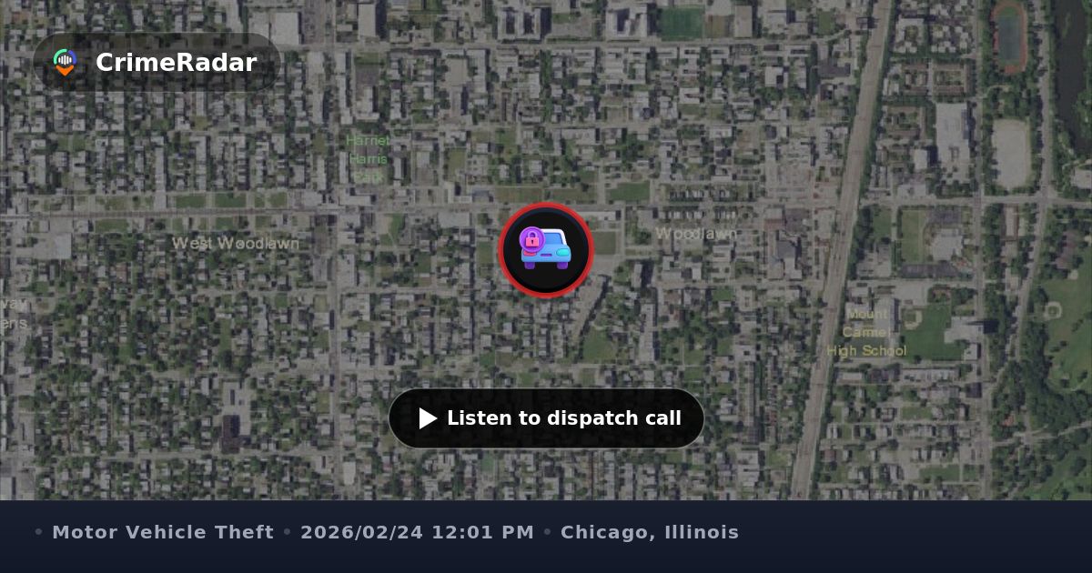 Officers check address for reported stolen vehicle, Chicago IL | CrimeRadar