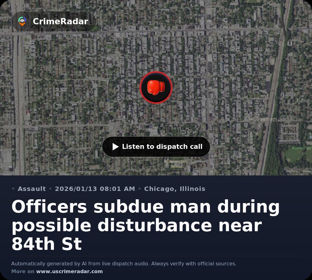 Officers subdue man during possible disturbance near 84th St, Chicago ...