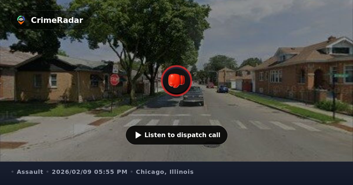 Disturbance and assault in progress near intersection, Chicago IL ...