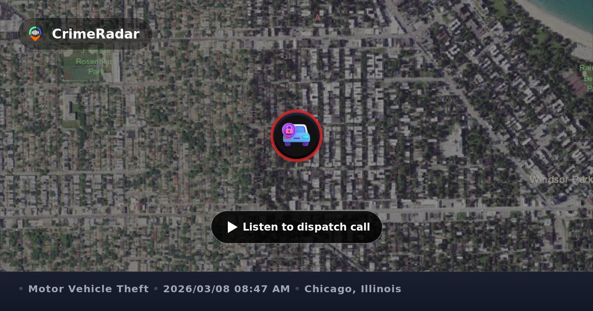 Black Infiniti SUV reported stolen on S Crandon Ave, Chicago IL ...